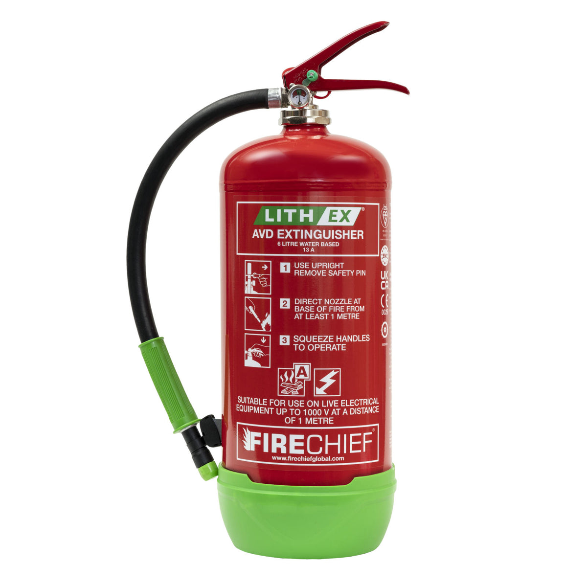 Compact 6 Litre Lith-Ex Fire Extinguisher | Firechief — Fireblock ...