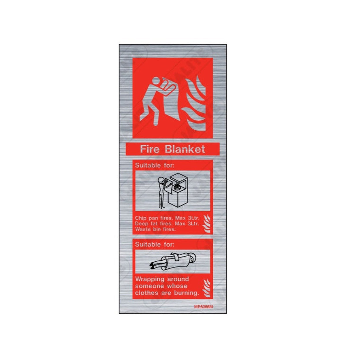 Firechief Sign Fire Blanket, Brushed Aluminium - 132-1616 — Fireblock ...